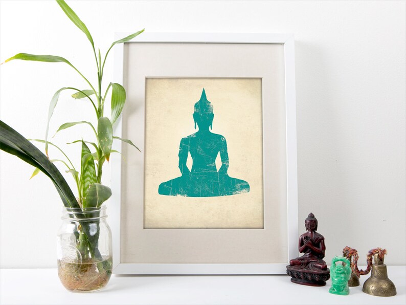 Buddha Art Print Seated Buddha Print Zen Decor - Etsy