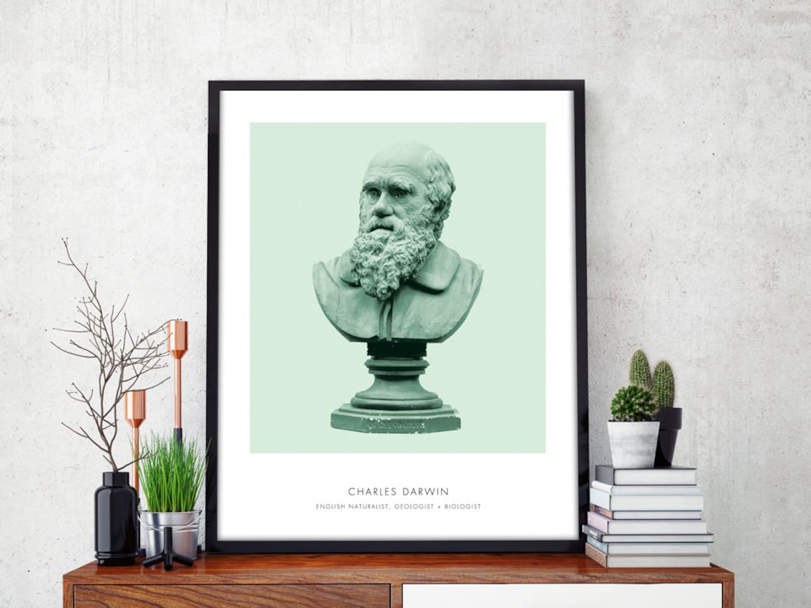 Charles Darwin Portrait of Darwin Darwin Bust Art Print - Etsy
