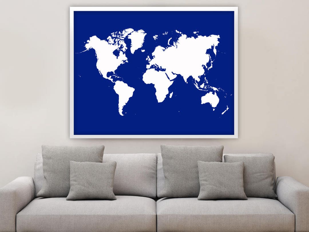 Giant World Map Poster - Map of the World - Travel Decor - Statement ...