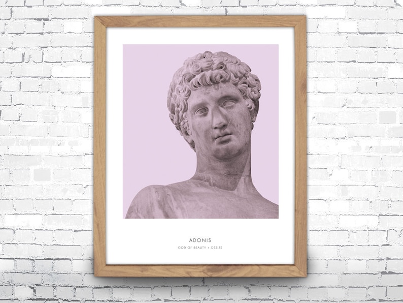 Adonis - Portrait of Adonis - Greek Mythology - Bust Art Print - Modern ...