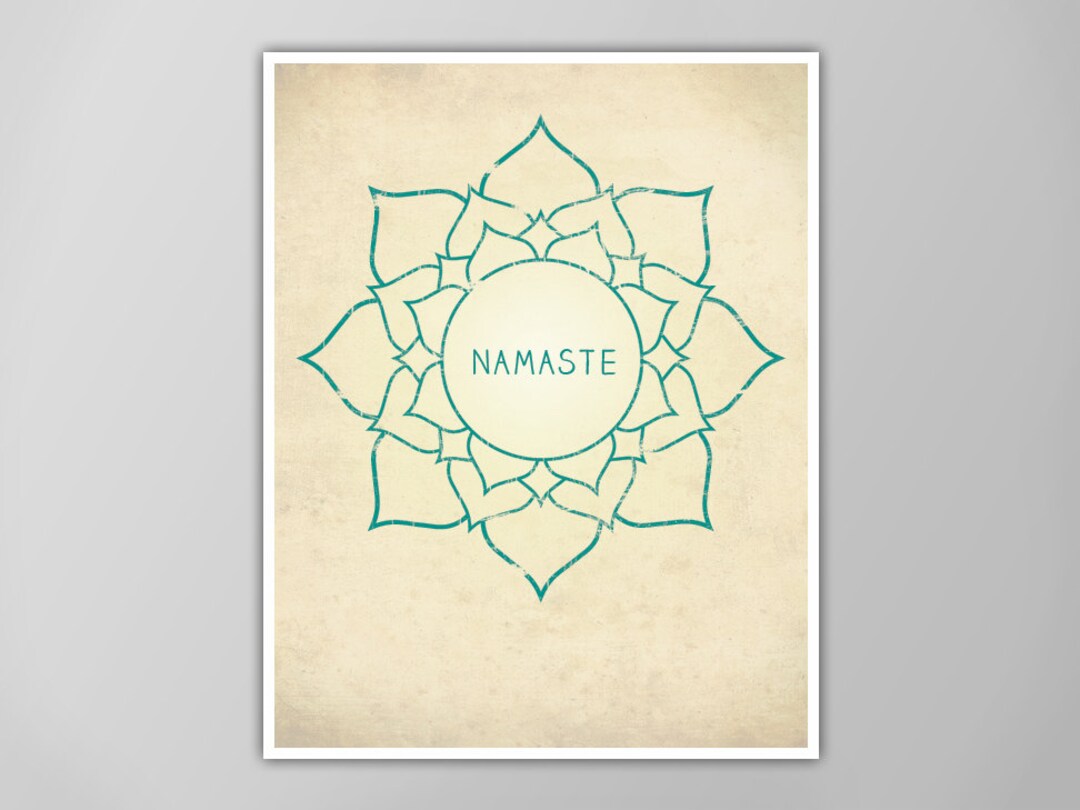 Namaste Print - Lotus Flower Art Print - Yoga Poster - Zen Wall Art ...