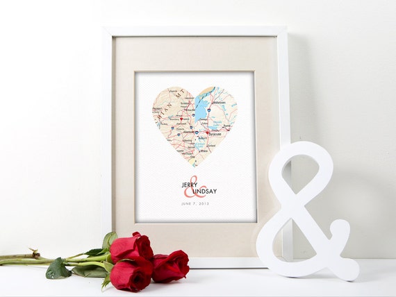 Personalized Engagement Poster Wedding Art Print - Etsy