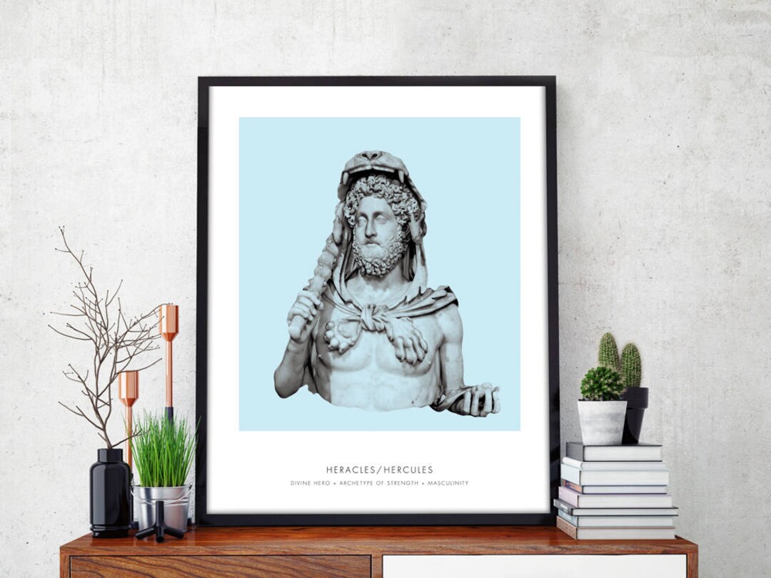 Hercules - Portrait of Hercules - Greek Mythology Poster - Bust Art ...