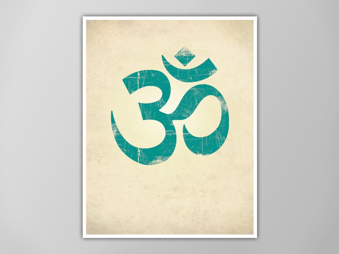 Om Symbol Print - Yoga Wall Art - Aum Ohm Om Poster - Yoga Studio Decor ...