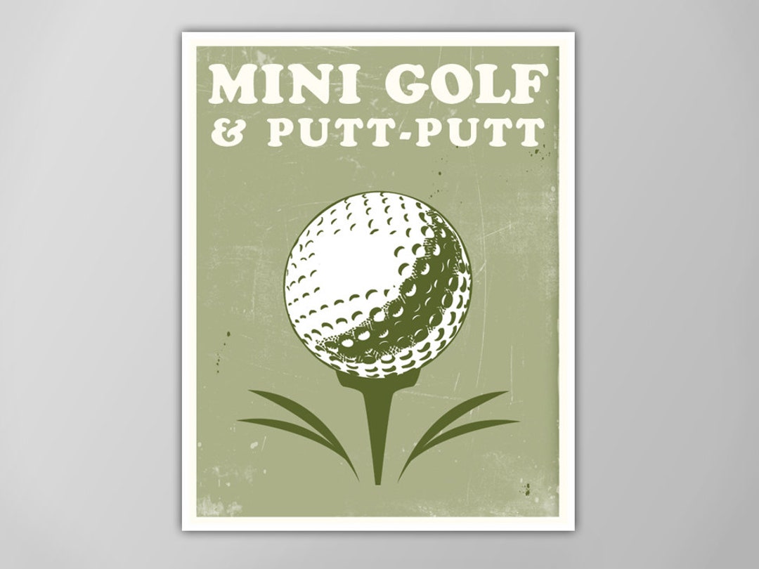 Mini Golf Art Print - Vintage Style Sports Poster - Great Gift for Golf ...