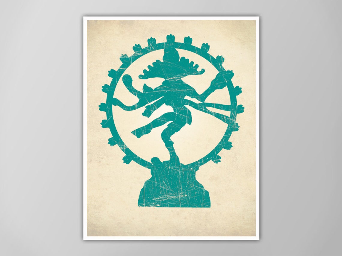 Dancing Shiva Print - Shiva Art Print - Yoga Studio Decor - Hindu Gods ...