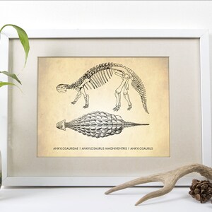 Ankylosaurus Art Print - Dinosaur Poster - Hard Shell Dinosaur - Dino ...