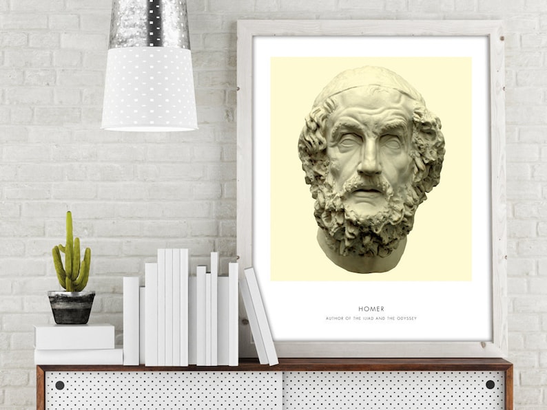 Portrait of Homer - Literature Art Print - Homer Bust Photo - Modern ...