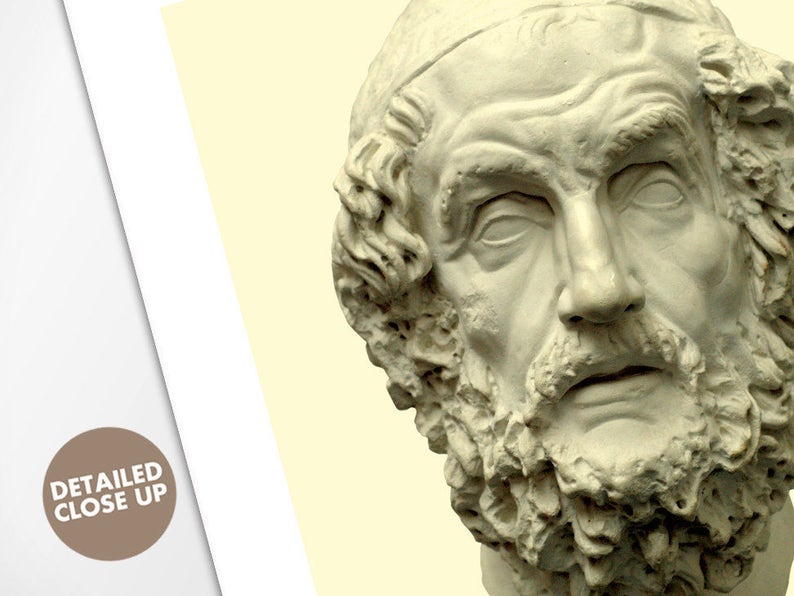 Portrait of Homer - Literature Art Print - Homer Bust Photo - Modern ...