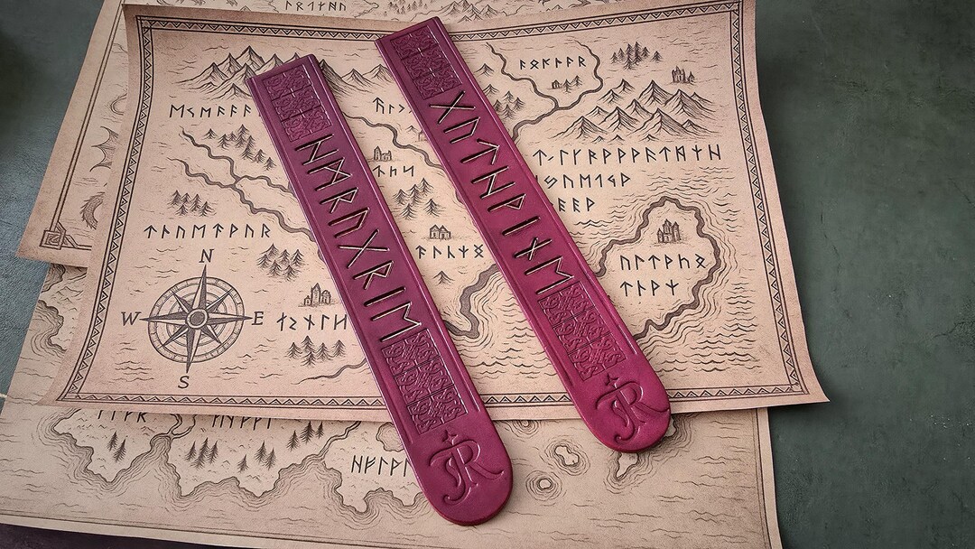 Herugrim/guthwine Sword Name Handcrafted Leather Bookmark | Elder ...
