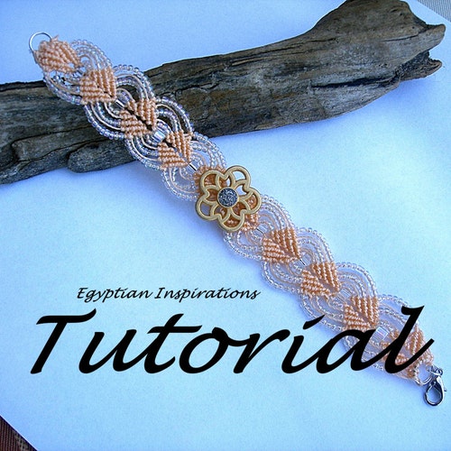 Micro Macrame Tutorial Leaves Bracelet Pattern Beaded - Etsy
