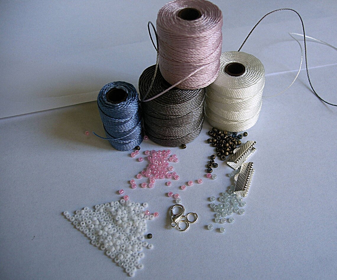 Micro Macrame Patterns Tutorial for Two Bracelets. Beaded - Etsy