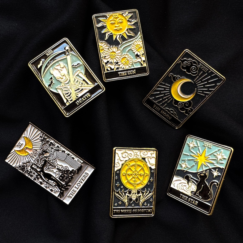 Tarot Card Enamel Pin - Etsy