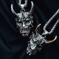 3D Printable Hannya Oni Demon Mask Ring STL File - Japanese Folklore ...