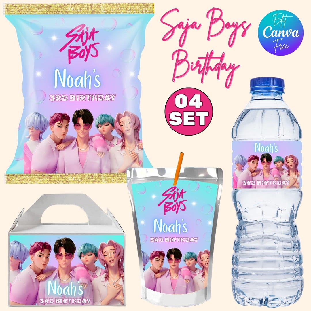 Saja Boys Kpop Party Favor Bundle, Kpop Printable Cosplay Party Decor ...