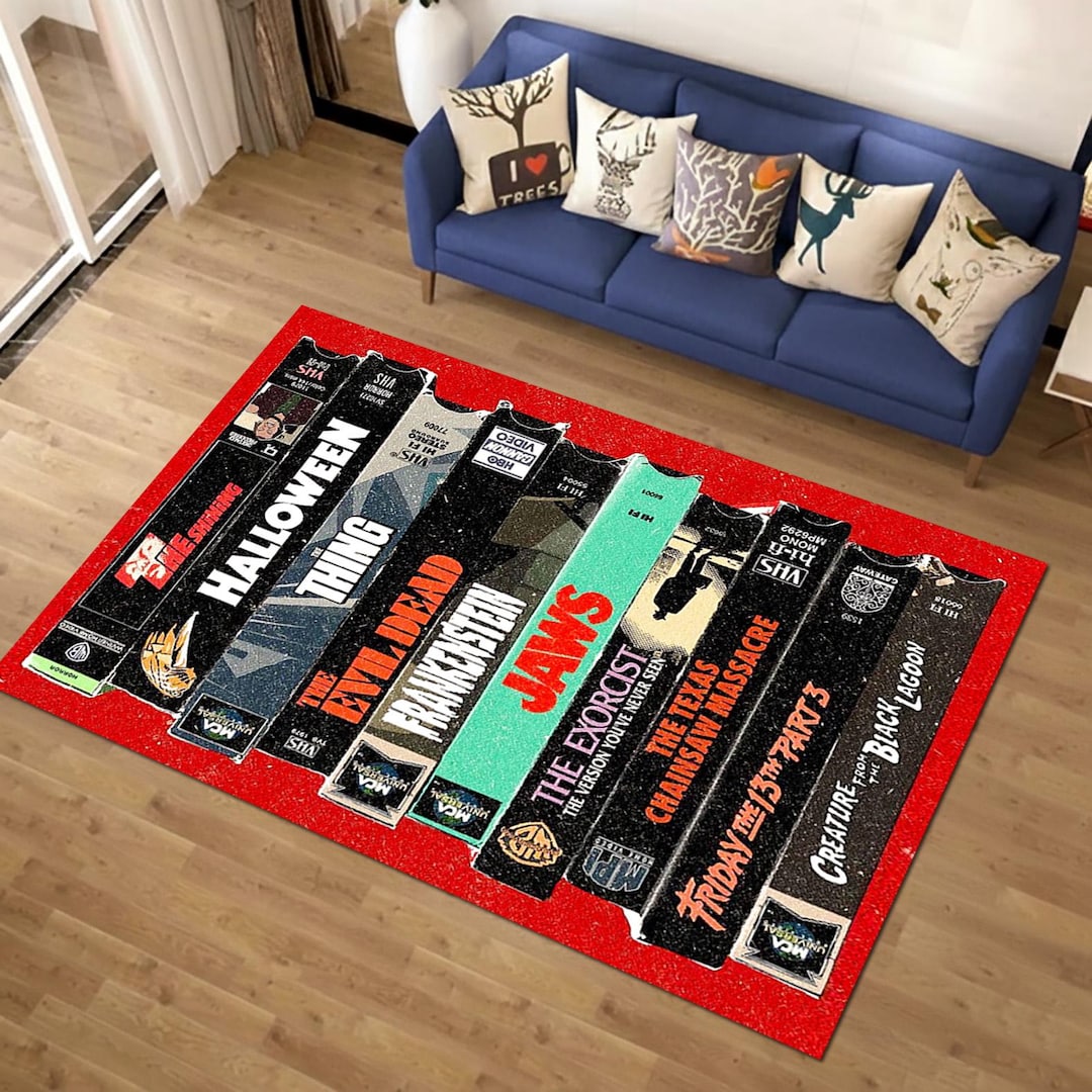 VHS Tape Area Rug, Retro Movie Decor, Video Cassette Mat, 80s 90s ...