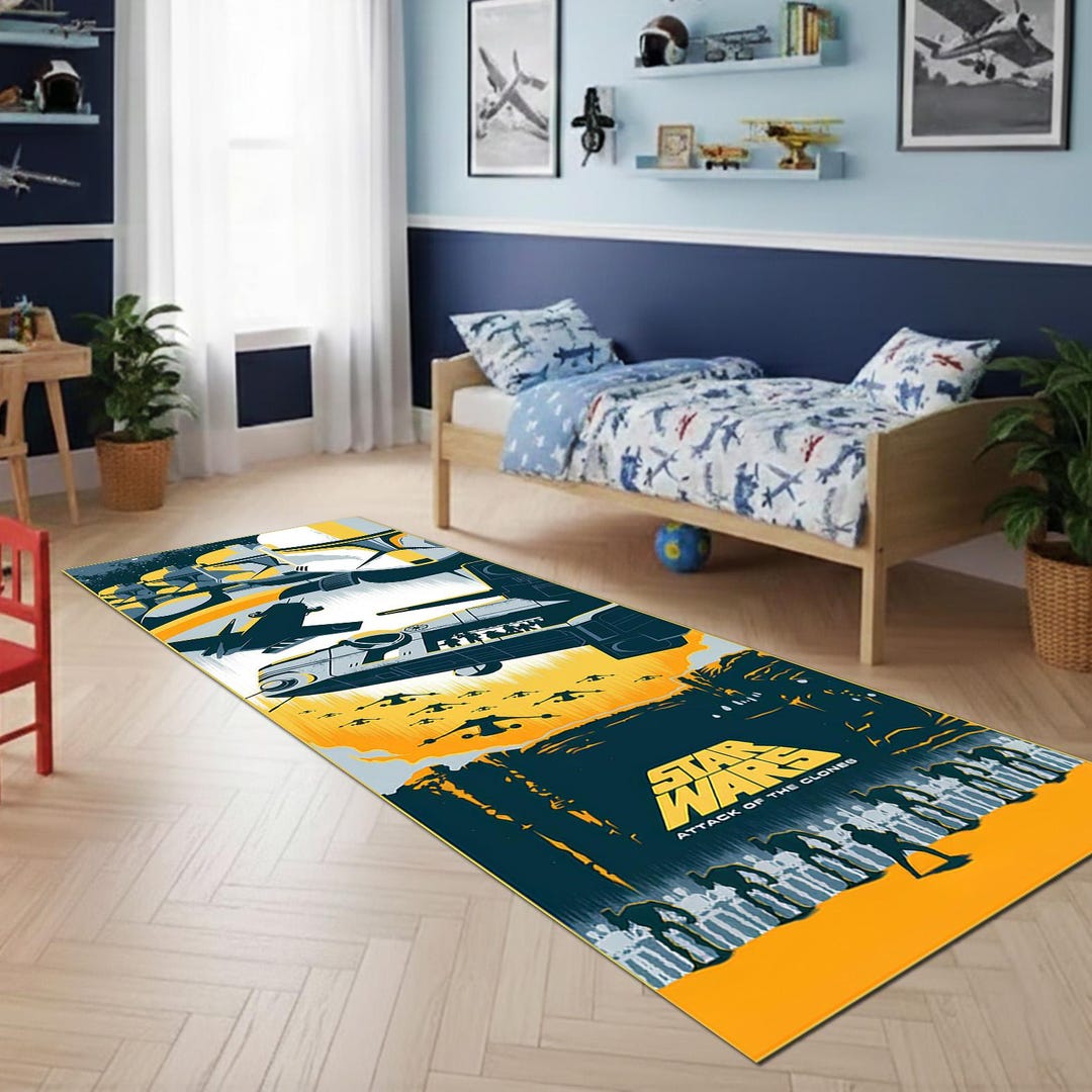 Sci Fi Themed Floor Mat, Clone Trooper Rug , Vintage Movie Accent ...