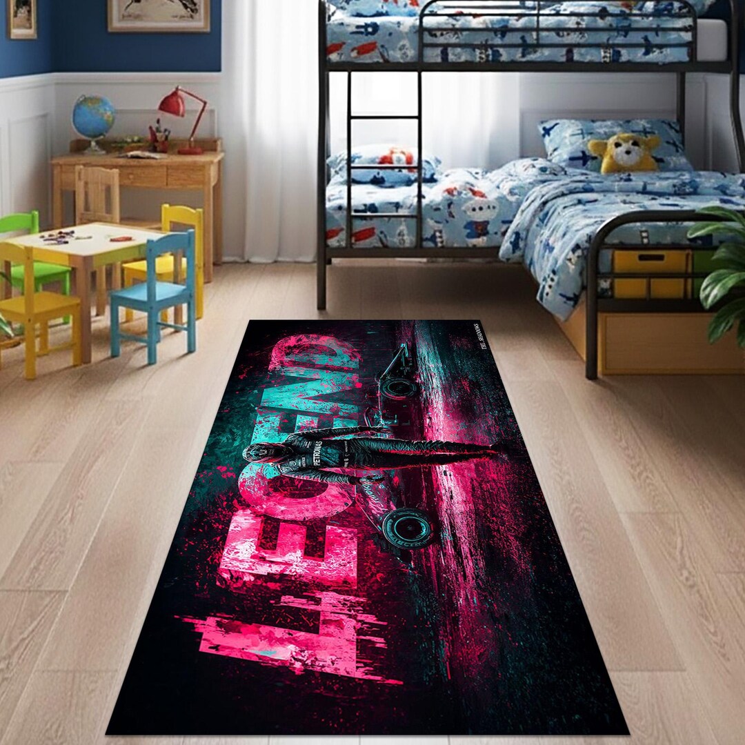 Fighter Jet Themed Runner, Military Aircraft Floor Mat, F22 Raptor ...