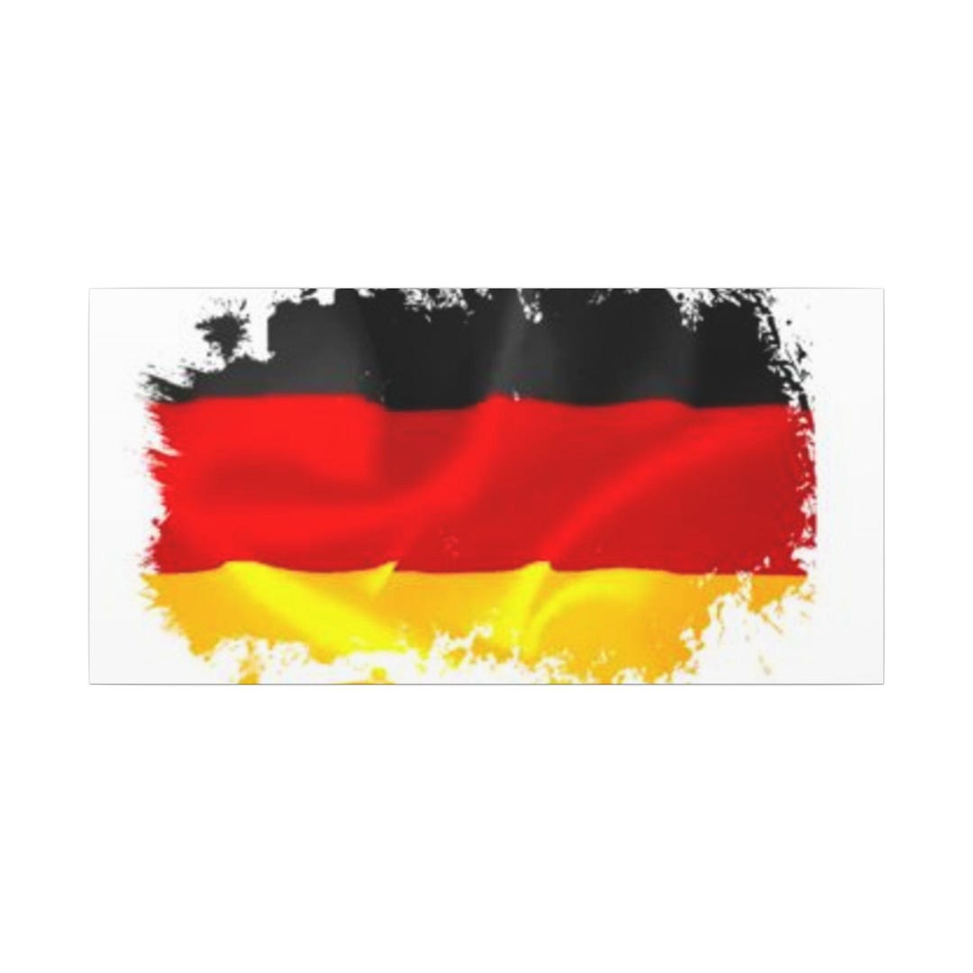 German Flag Paint Brush Stroke Canvas - Etsy