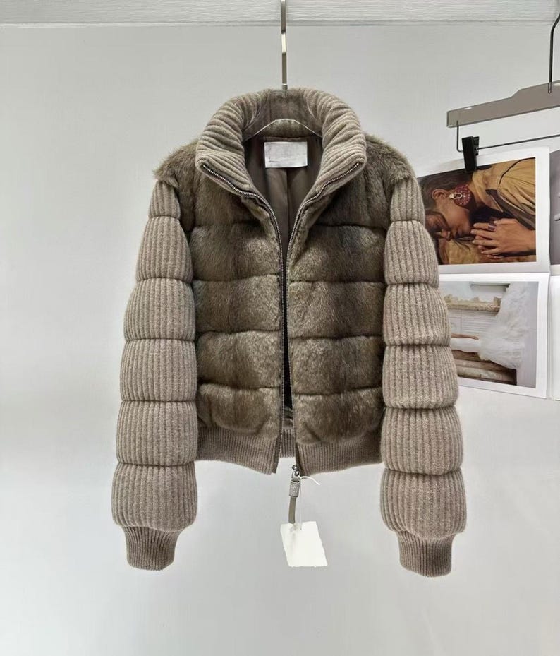 Luxury Sable Fur Jacket: Elegant Cashmere Winter Coat - Etsy