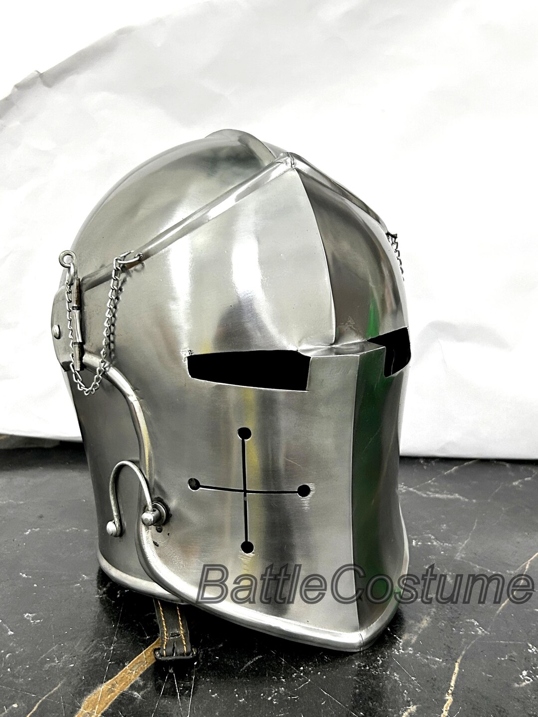 Medieval Visored Barbuta Helmet Collection Armour 18 Gauge Steel ...