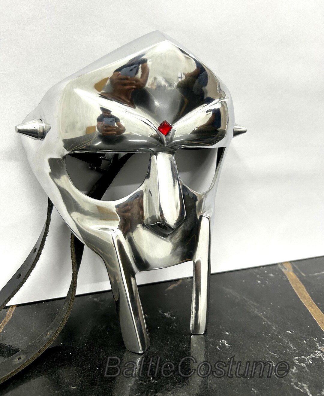 Halloween MF DOOM Mask Mad-villain Steel Face Armour Medieval Hand ...