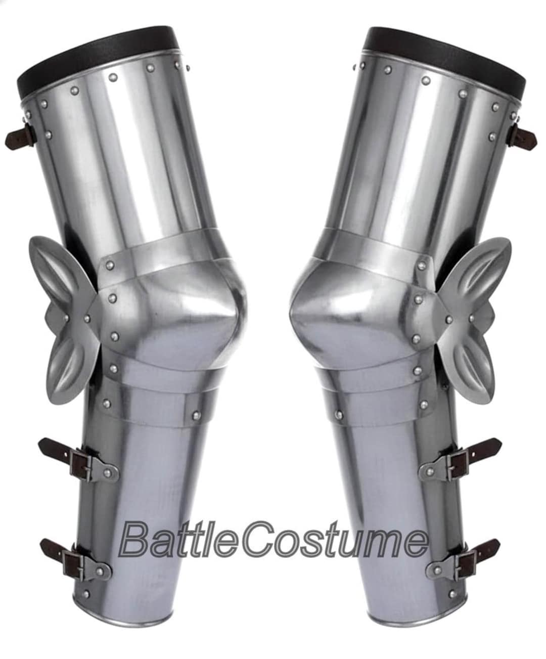 Medieval Knight Full Arm Armor Silver – Rerebrace Vambrace & Elbow Cops ...