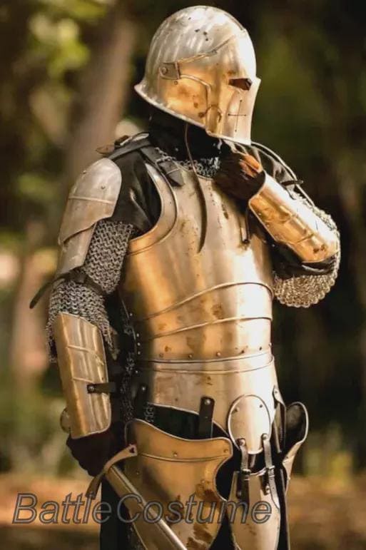Medieval Knight Full Body Plate Armor –barbute Warrior Steel Armor for ...
