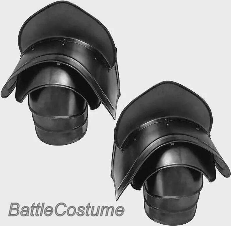 Medieval Knight Pair of Shoulder Armor | 18GA Steel Pauldrons for ...