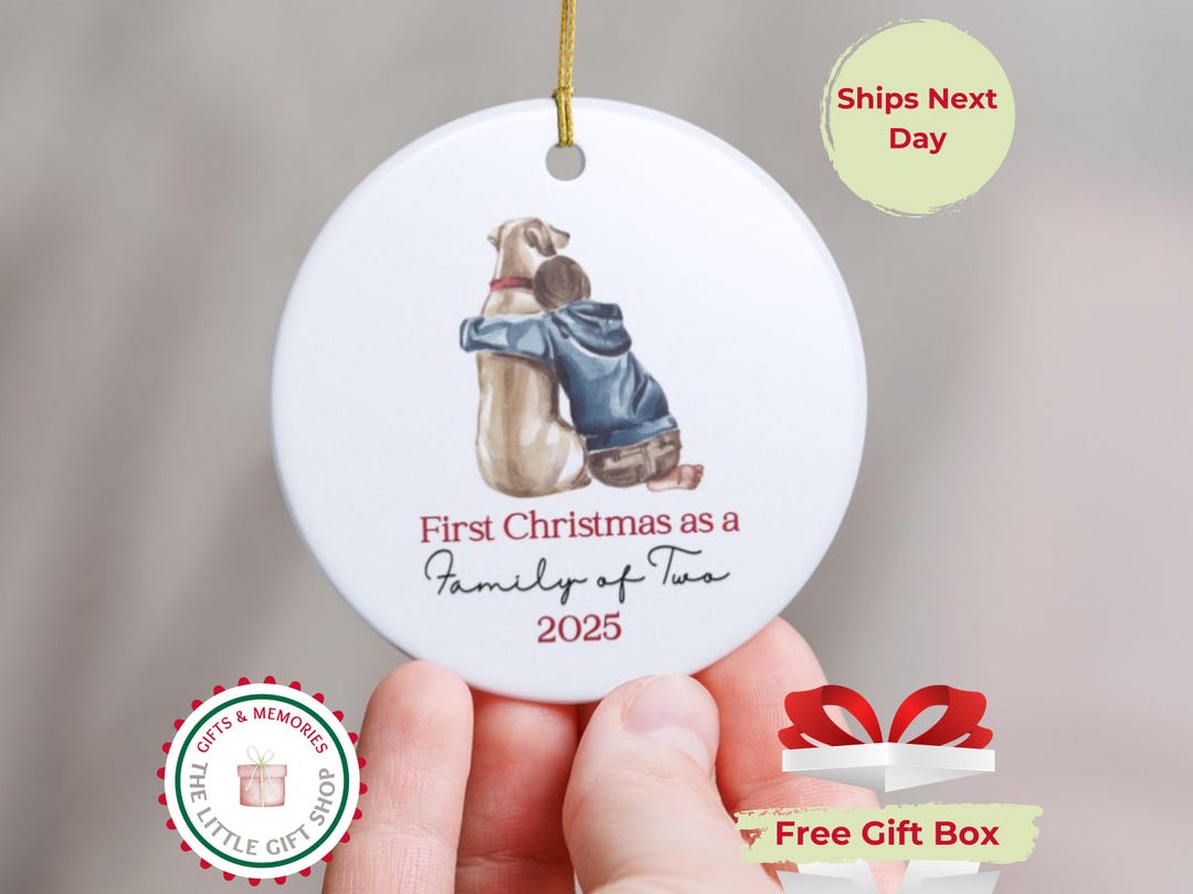 Personalised Dogs First Christmas Bauble - Puppy's 1st Xmas Tree ...