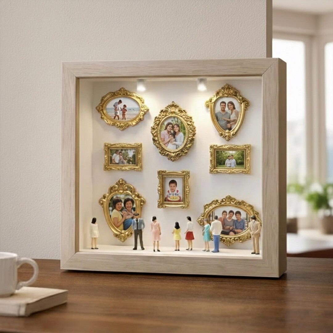 Personalized DIY Mini Museum Silhouette Box, DIY Photo Frame, Creative ...