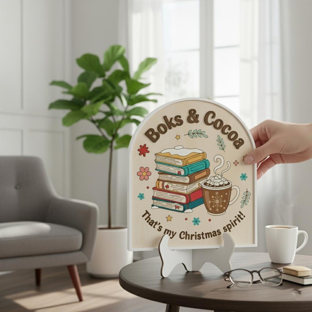 Personalized Christmas Books Sign, Custom All Booked for Christmas Sign ...