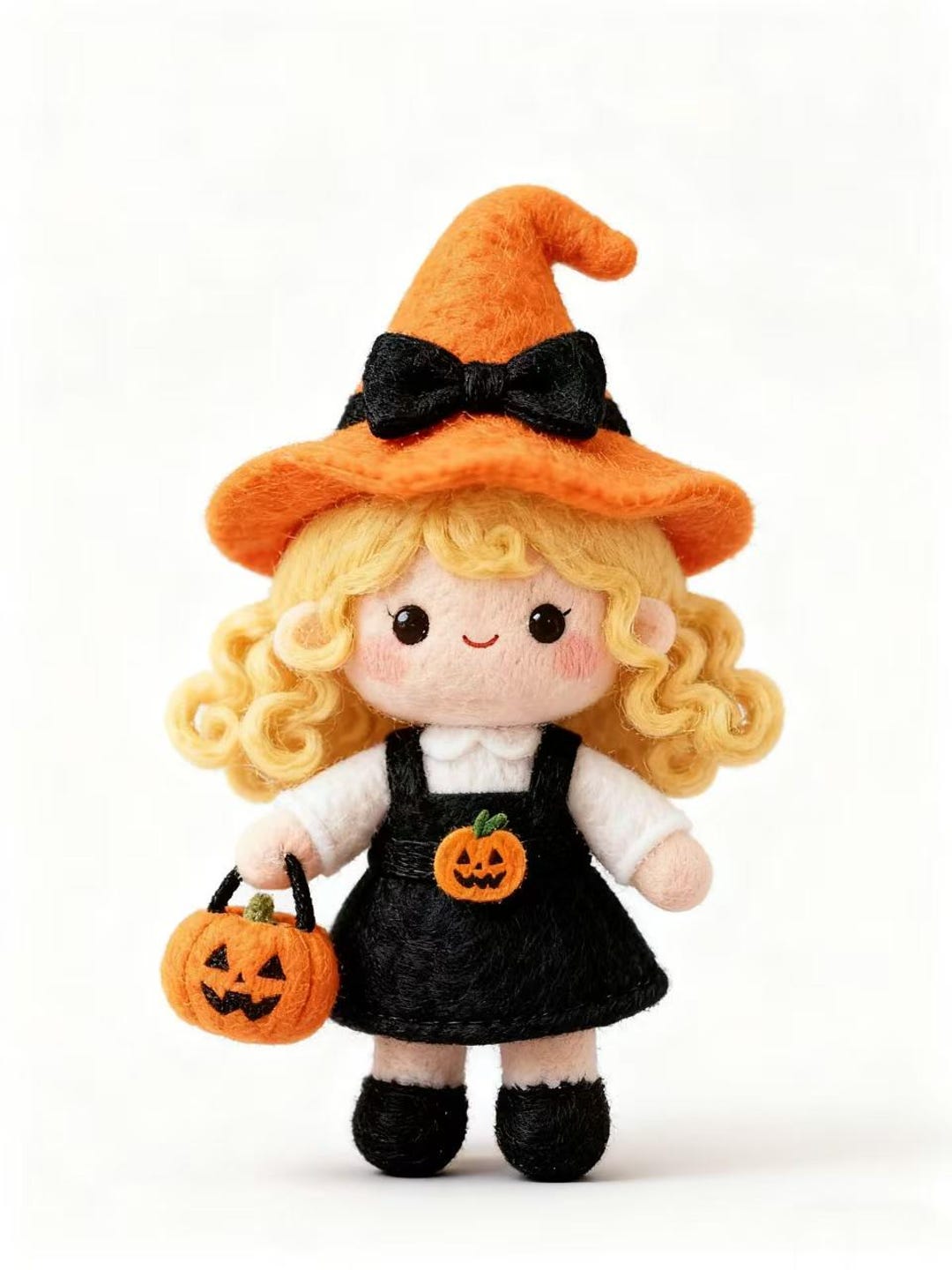 Needle Felted Witch Doll, Handmade Wool Halloween Decor - Etsy