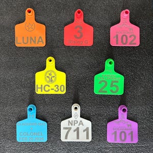 Custom Laser Engraved Cattle Ear Tag - Medium - Etsy