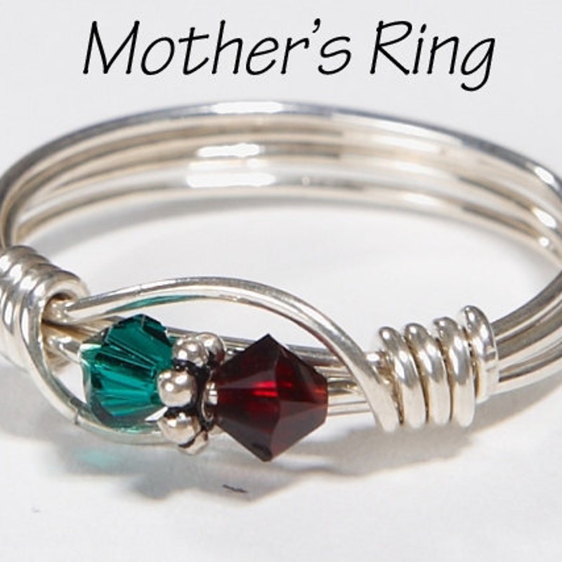 Mother Birthstone Ring - Etsy