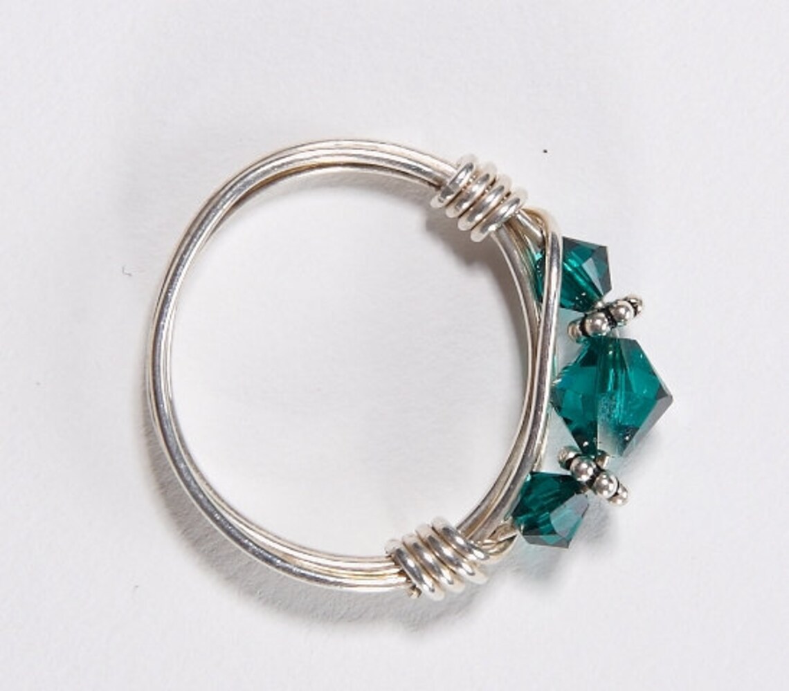 May Birthstone Ring: Handmade Sterling Silver May Birthstone - Etsy