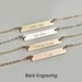 Thin Blue Line Necklace 14k Gold Rose Gold or Sterling Silver - Etsy