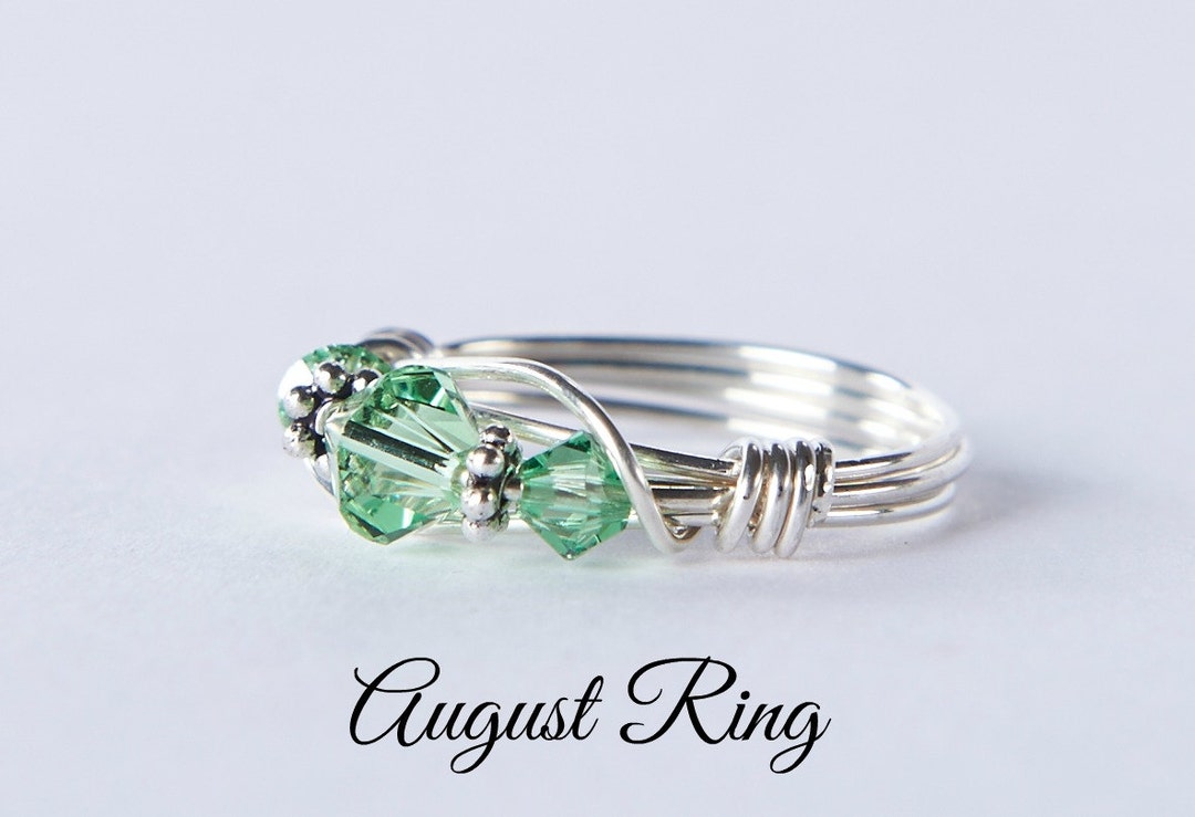 August Birthstone Ring: Handmade Sterling Silver August - Etsy