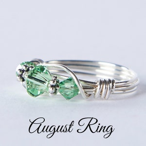 August Birthstone Ring: Handmade Sterling Silver August - Etsy