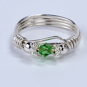 August Birthstone Ring: Handmade Sterling Silver August Birthstone Ring ...