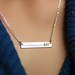 Thin Blue Line Necklace 14k Gold Rose Gold or Sterling Silver - Etsy