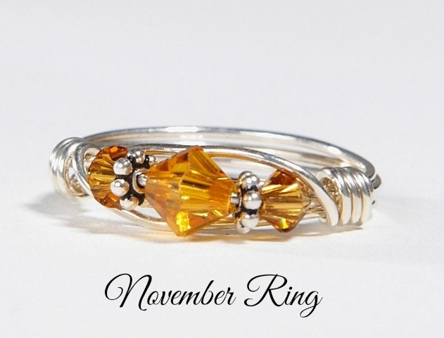 November Birthstone Ring: Handmade Sterling Silver November | Etsy