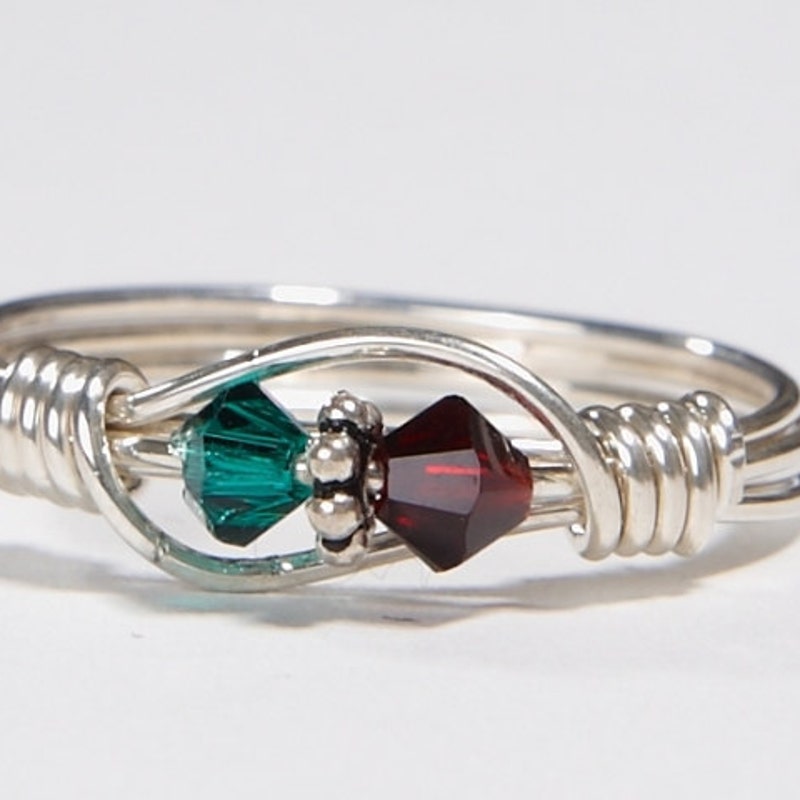 Mothers Ring 2 Stone - Etsy