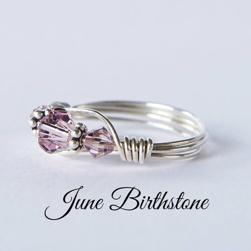 June Birthstone Ring: Handmade Sterling Silver Alexandrite | Etsy