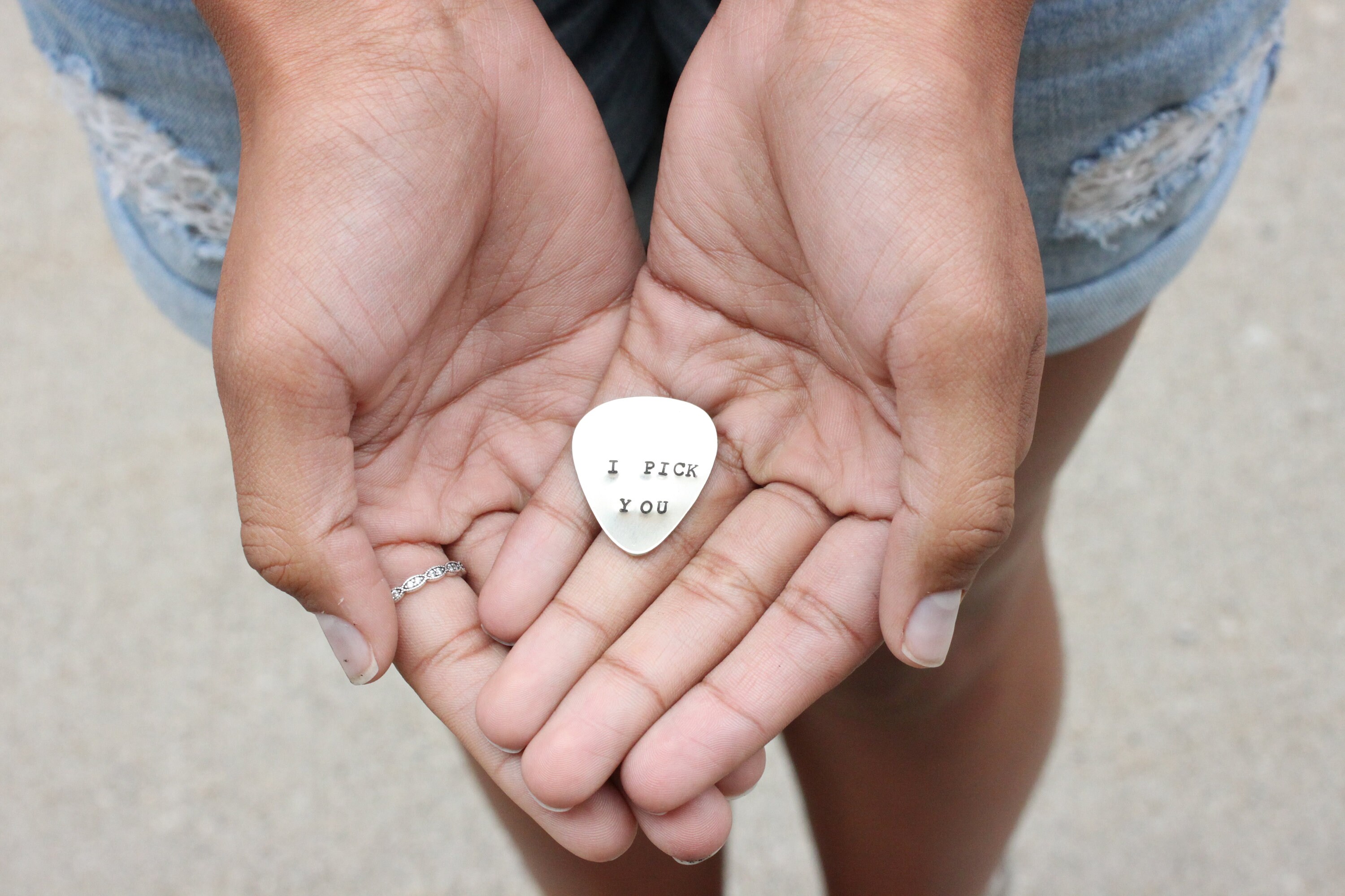 Personalized Guitar Pick: Engraved Custom Pick in Nickel - Etsy