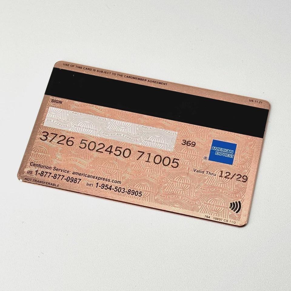 24K Gold Collectible Centurion Metal Card: American-express AMEX ...