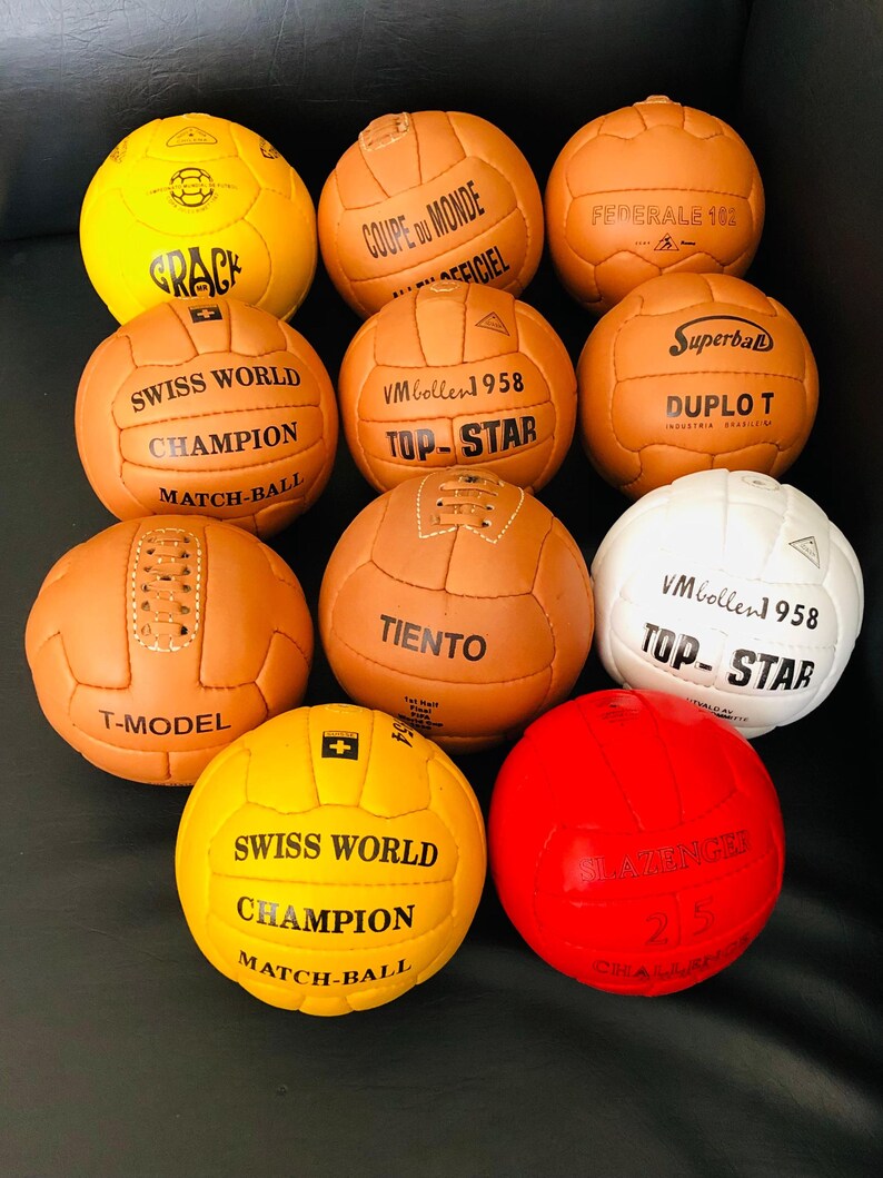 Vintage Leather Mini Soccer Ball Set: FIFA World Cup Collectibles - Etsy