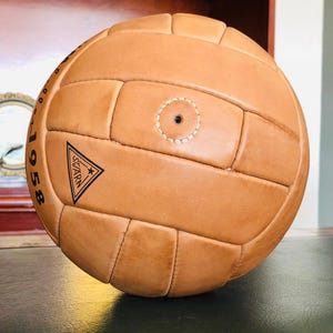 1958 FIFA World Cup Leather Soccer Ball: Vintage Tournament Style - Etsy