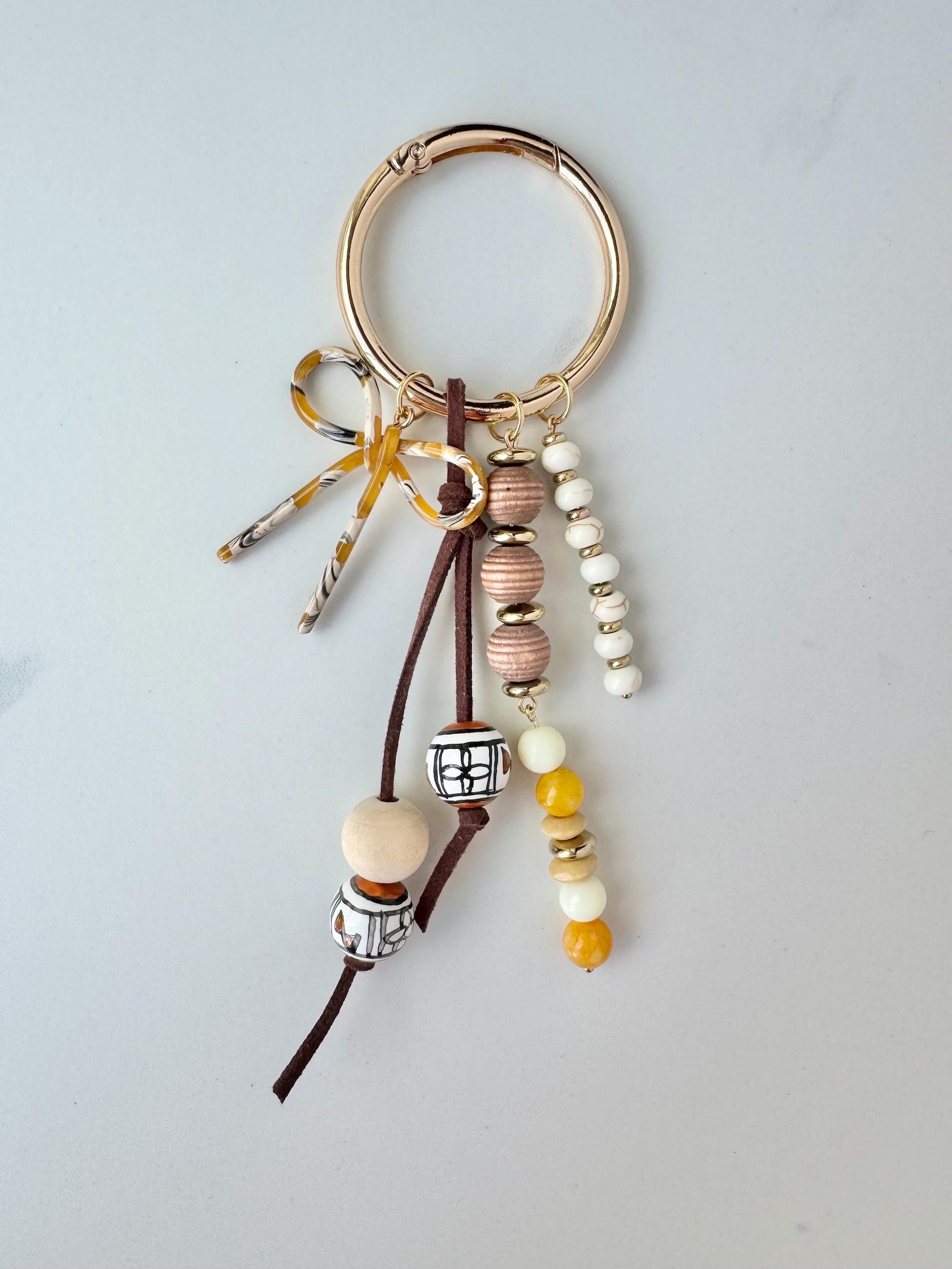 Handmade Beaded Bag Charm: Boho Purse Keychain Gift - Etsy