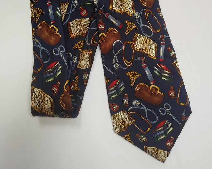 Doctor Healthcare Worker Necktie Medical Instruments 100% Silk Tie - Etsy
